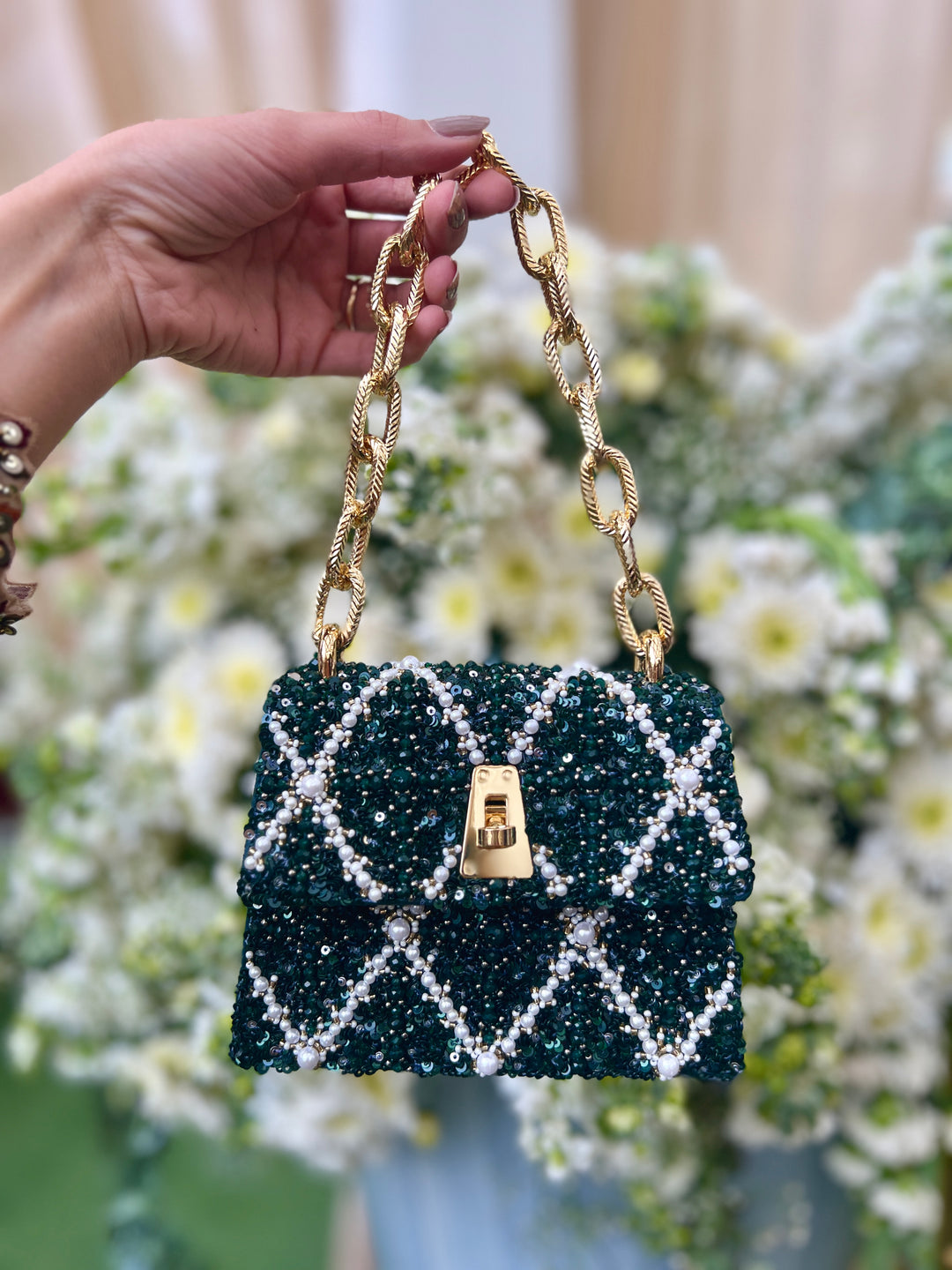 Erica Emerald Handheld Mini Bag – The Leather Garden